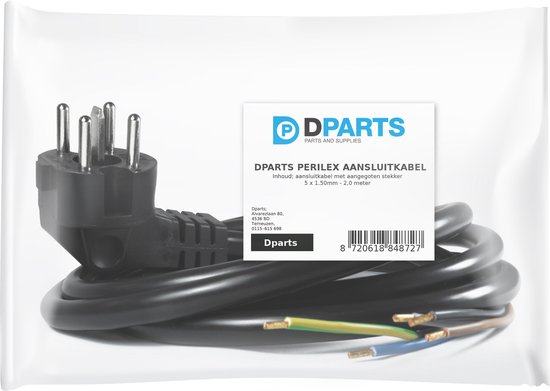 Dparts perilex aansluitkabel - 2 meter - 5x1.50mm - Zwart - geschikt ...