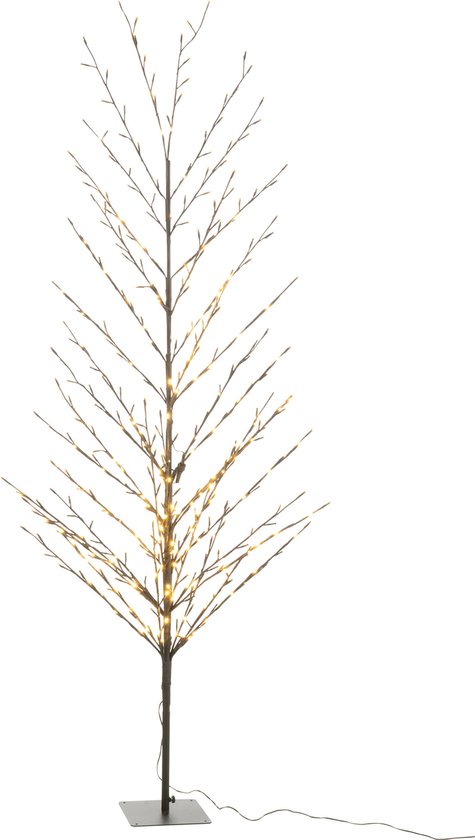 J-Line kerstboom Kaal - metaal - zwart - LED lichtjes | bol