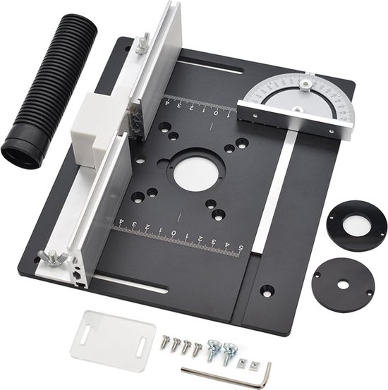 Freestafel-inlegplaat, aluminium frees, tafelblad met bak en ...