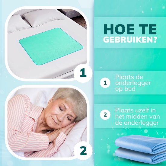 GEASY Wasbare incontinentie onderlegger - Waterdicht & sneldrogend ...