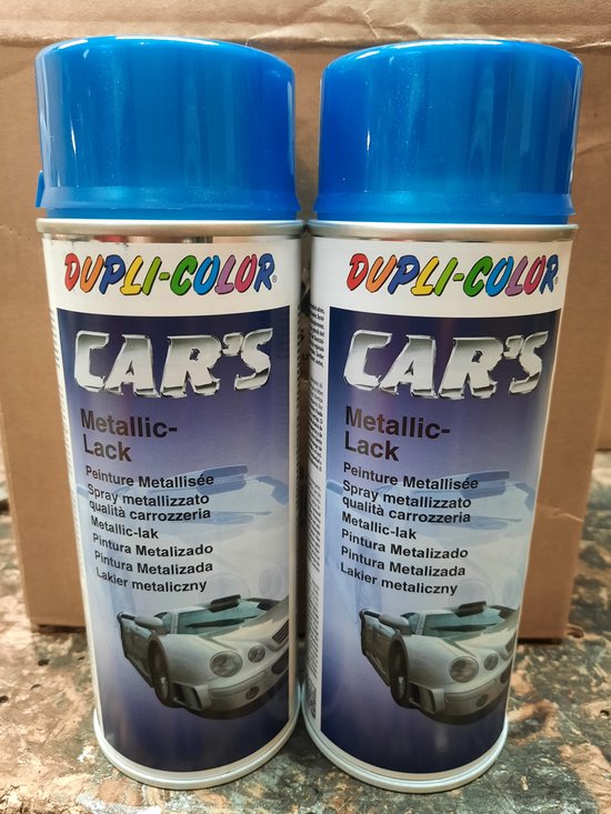 Duplicolor - azuurblauw metallic lak - cars - 400 ml - 6 in een doos ...