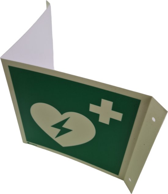 AED pictogram - 200x200mm - Defibrillator bord panorama - Kunststof | bol