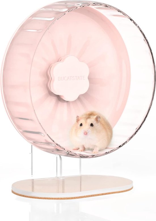 Hamsterwiel Super-Silent 26 cm met verstelbare basis en dubbele kogellager... | bol