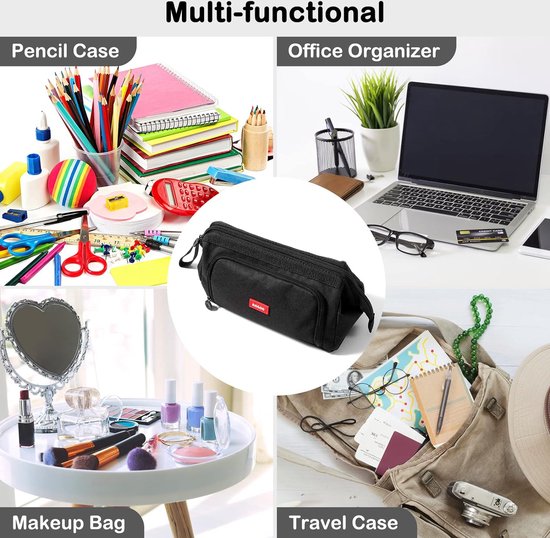 Grote etui met 3 niveaus, etui, draagbaar, etui, middelbare school ...