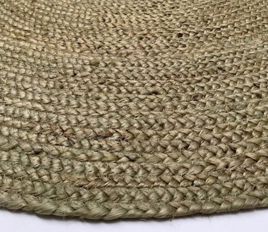 LM-Collection - Rabat Vloerkleed - Ø250cm - Salie groen - Jute ...
