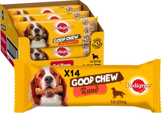 Pedigree Good Chew Hondensnack Medium - Rund - 14 x 88 gr | bol