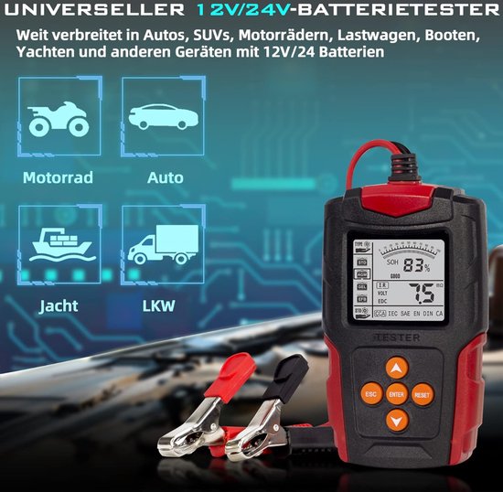 Gratyfied - Accu tester - Accutester - Accu tester 12v voor auto | bol