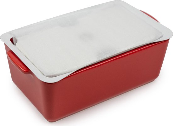 Peugeot Appolia Terrine 0,65 L - Rood - Met Drukdeksel - Keramiek | bol