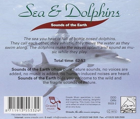 Sounds Of The Earth - Sea & Dolphins (CD), various artists | Muziek | bol