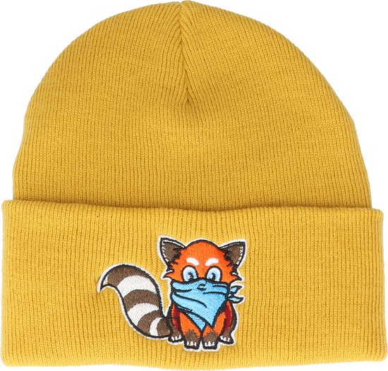 Hatstore- Kids Hatsie The Red Panda Mustard Cuff - Kiddo Cap Cap | bol