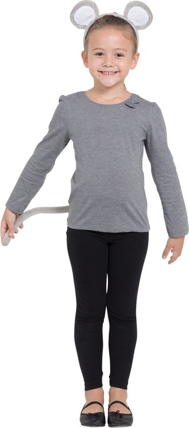 Rubies Verkleed set muis - oortjes/staart - grijs - voor kinderen | bol
