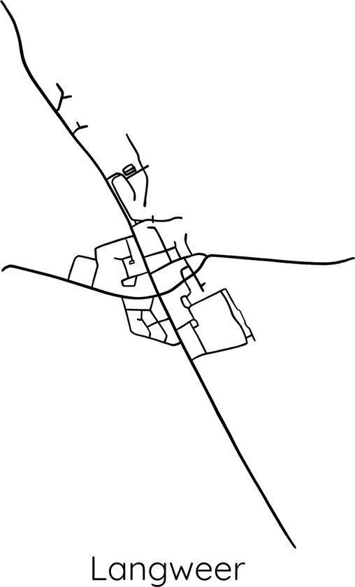 Poster plattegrond Langweer - poster - plattegrond - woonplaats ...