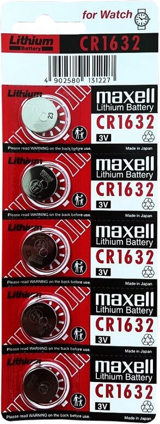 CR1632 Lithium Batterij 5 stuks Maxell | bol