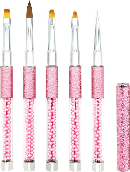 Nail Art Pen Penselen Brush Set voor Gellak Gel Polish met Deksel Dop ...