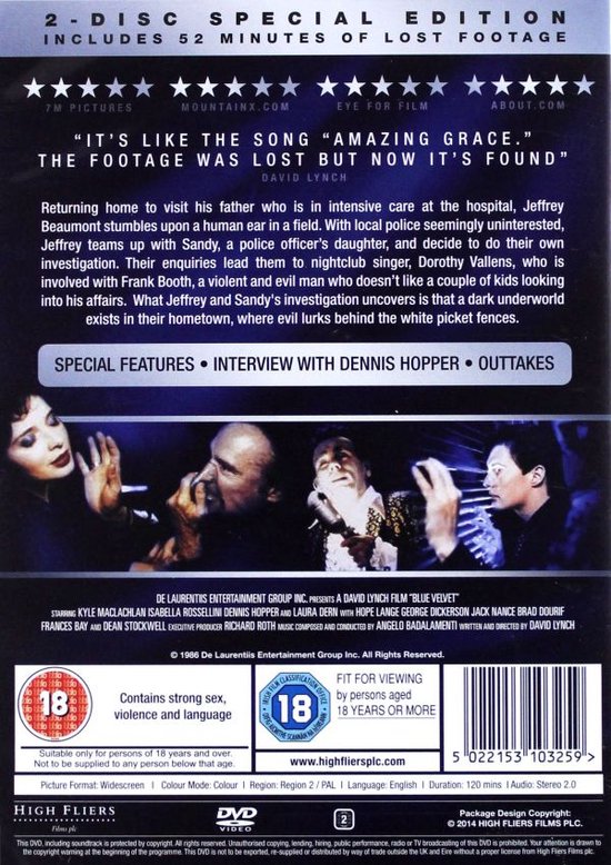Blue Velvet (Dvd), Kyle Maclachlan | Dvd's | bol