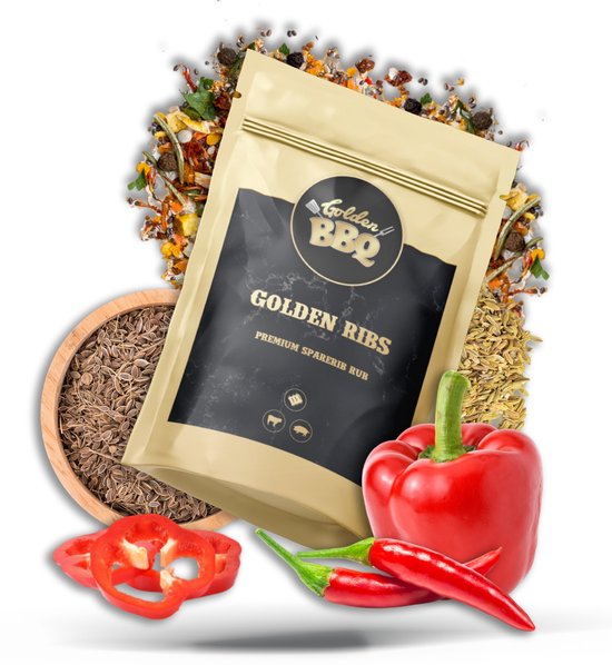 Golden BBQ - Golden Ribs - BBQ Rub - Kruidenmix - Spareribs kruiden ...