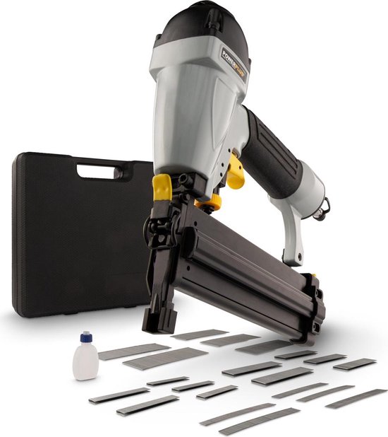 Powerplus POWAIR0312 Pneumatische tacker - Max. druk: 8.3bar - Incl ...