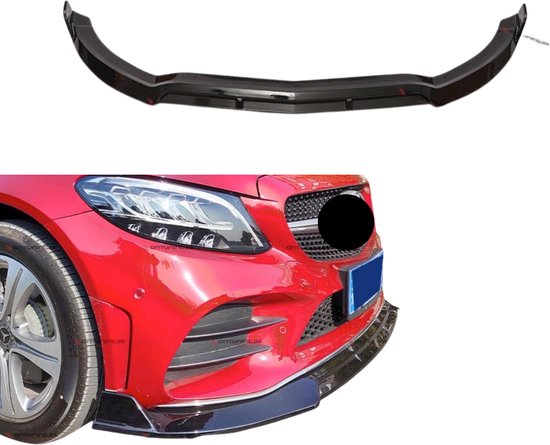 Mercedes C Klasse W205 (2014-2018) Brabus Look Front Lip Glans Zwart | bol