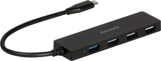 HALMAZ Usb Splitter - Usb c Hub - 4 Poort-Usb Hub 2.0 - 3.0 | bol