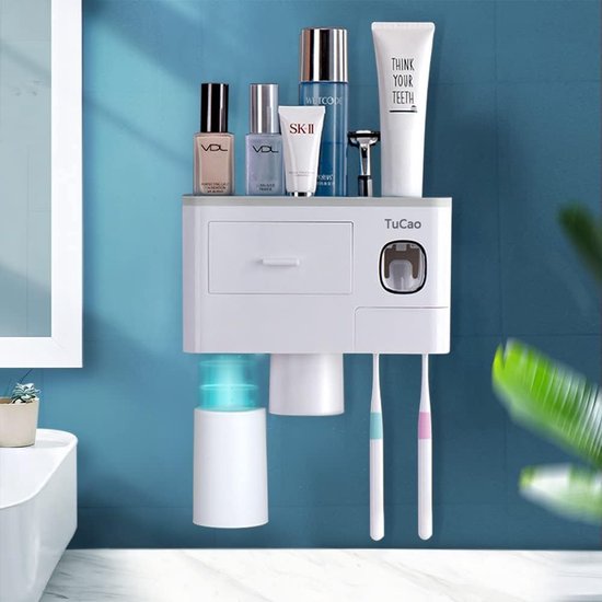 Bastix - Automatische tandpastadispenser met tandenborstelhouder ...