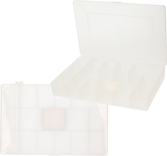 Five Opbergkoffertje/opbergdoos/sorteerbox - 2x - 7-vaks - kunststof ...