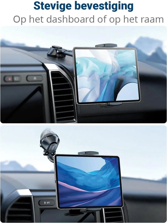 SBG Tablet / Telefoon Houder met Dikke Klemmen Auto Dashboard/Raam met ...