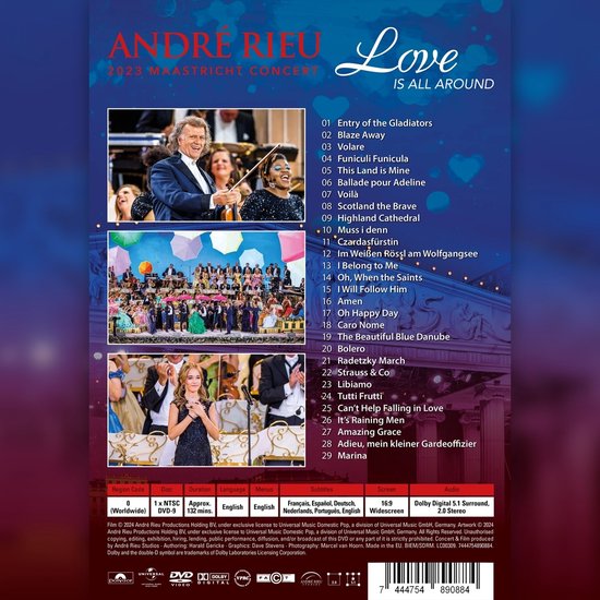 Johann Strauss Orchestra André Rieu - Love Is All Around (DVD), Johann ...