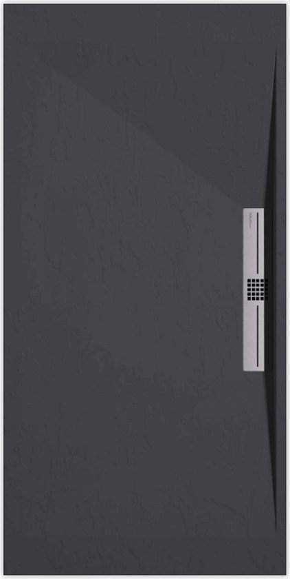 Sanifun douchebak Stone Side Anthraciet Slate 1000 x 900 S | bol
