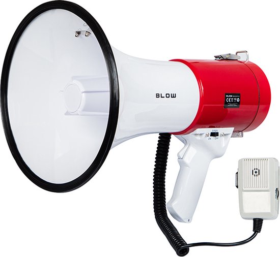 Megafoon met sirene - 108dB - 30W | bol
