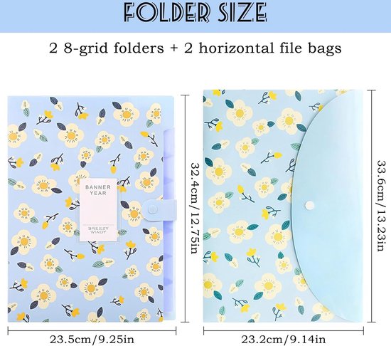 Projectmap A4, Mappen met 8 Vakken Dossiermap Portfoliomappen ...