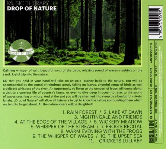Sounds of Nature: Music Therapy - Drop of Nature/CD, Sounds Of Nature ...
