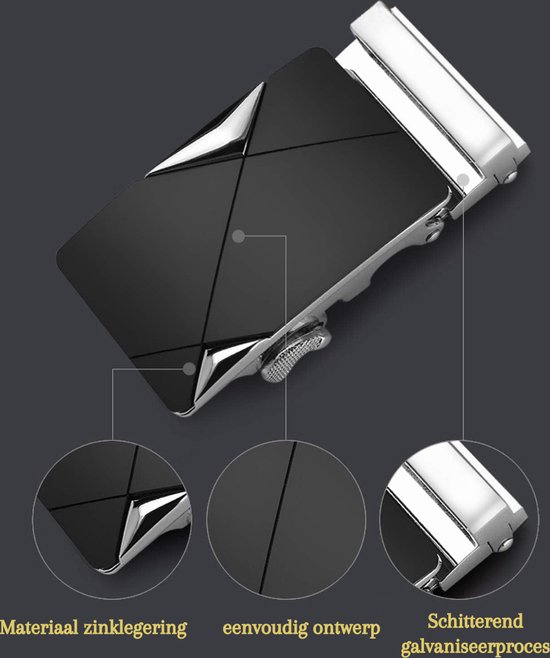 Riemgesp - "Luxe Lederen Riemset voor Heren: 2 Stuks Automatische ...