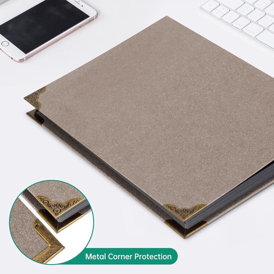 Fotoalbum om zelf vorm te geven, 60 zwarte pagina's, doe-het-zelf ...