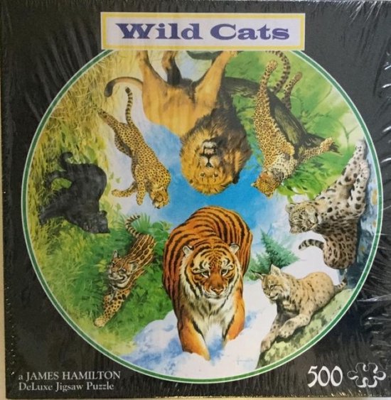 Legpuzzel - Rond - 500 stukjes - James Hamilton - Wilde Katten | bol