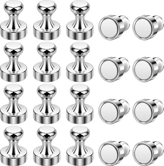 20 stuks neodymium magneet push pins, N35 sterke pin magneten voor ...