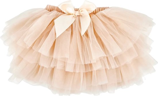 May Mays meisjes / baby tutu rokje Annabel beige + bloomer broekje | bol
