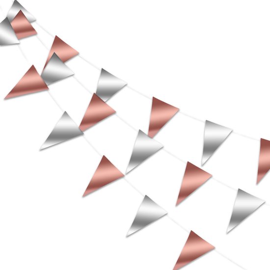 LUQ – Luxe Rose Goud Zilver Slingers – Vlaggenlijn 10 Meter ...