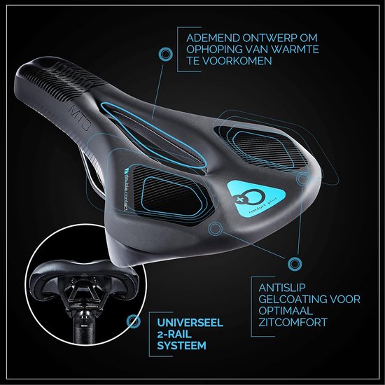 fietszadel heren en dames ergonomisch met geheugenschuim en gel ...
