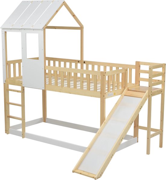 Gran Vida® - Stapelbed met Glijbaan - Grondbed - Veilig en Speels ...