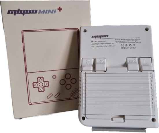 Miyoo Mini Plus V3 64GB Opslag - Retro Handheld Console - Wit ...