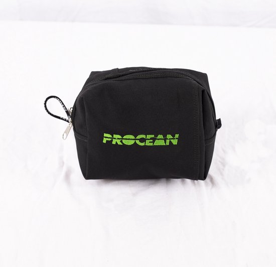 Recycle accessoires tasje | Procean | zwart met recycle logo | bol