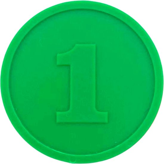 CombiCraft consumptiemunten getal 1 in groen, verpakking 5000 stuks | bol