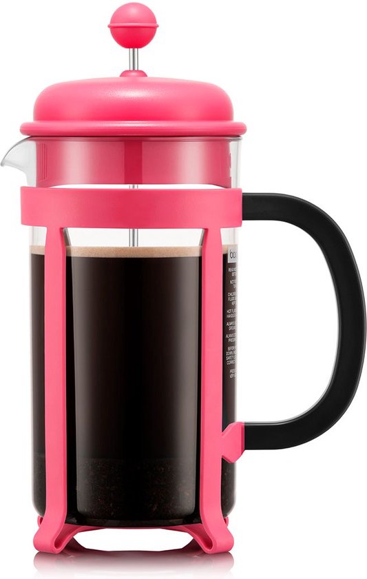 Bodum | Java French Press Cafetière | Kunststof | 8 kops | Bubblegum | 1L | bol