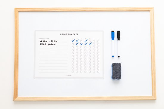 Planbooks - Magnetische Habit Tracker - Whiteboard week tracker - A4 ...