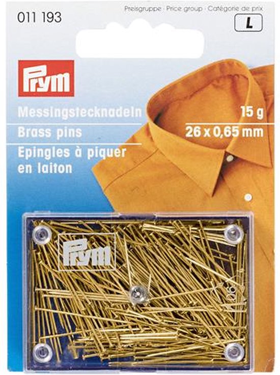 Prym kopspelden - 100 stuks - messing rvs - 26 mm x 0,65 mm - no 103 | bol