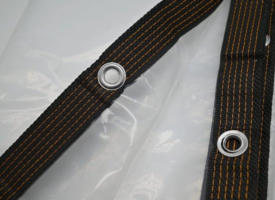 Dekzeil, transparant, met ogen, doorzichtig zeil, 2 x 3 m, transparant ...