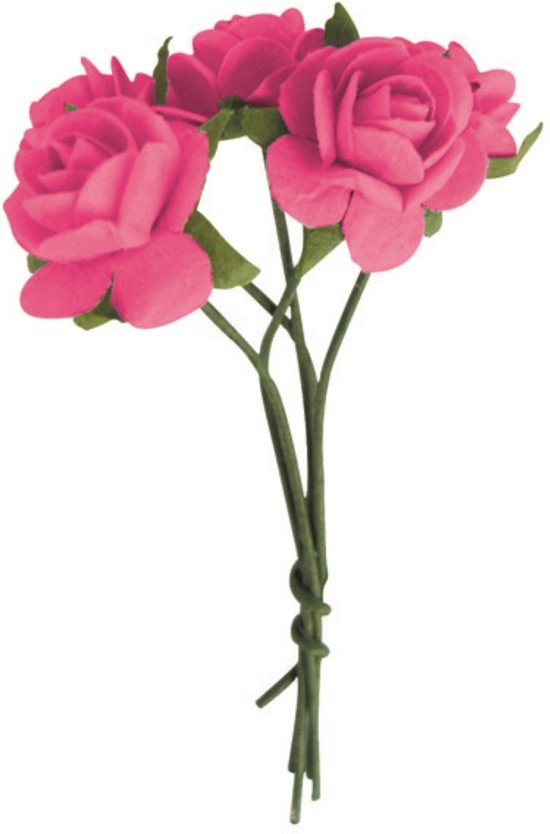 GC Papieren Mini Rozen 6 mm 10 stuks Roze | bol