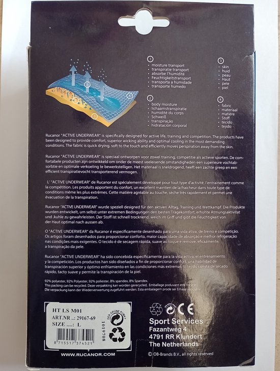 Rucanor active untherwear | bol