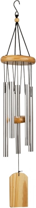 Windgong - Metaal - Aluminium buizen - Houten klepel - 53cm - Windchime | bol