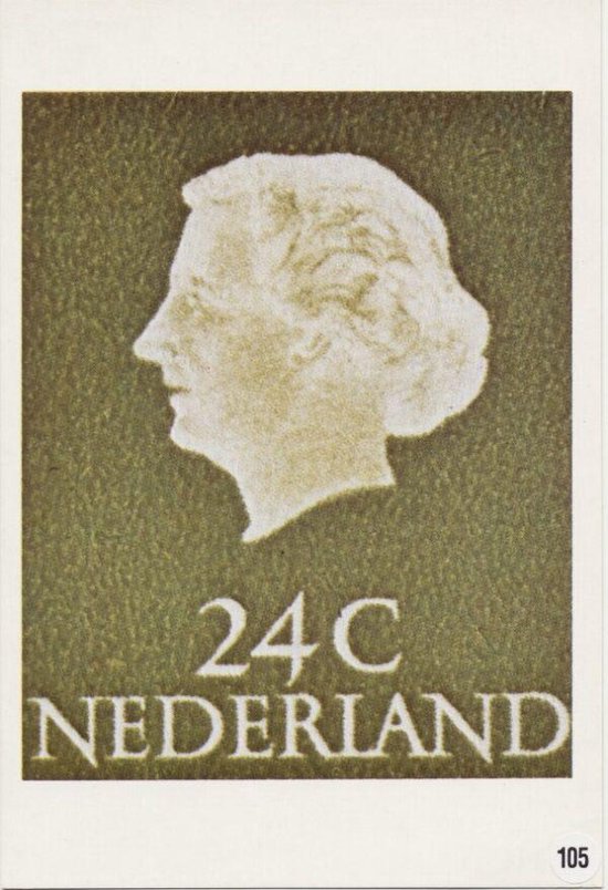 Briefkaart met afbeelding koningin Juliana postzegel | bol